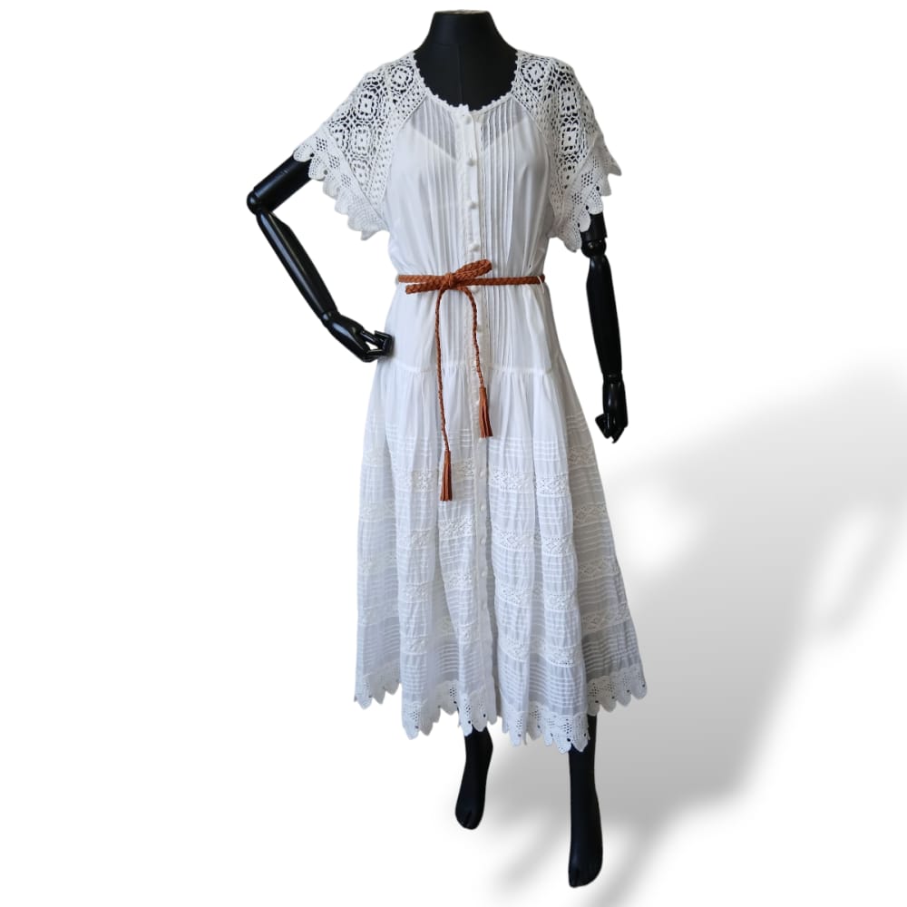 Vestido Zimmerman Branco Bordado Tam 34 Br – Peguei Bode