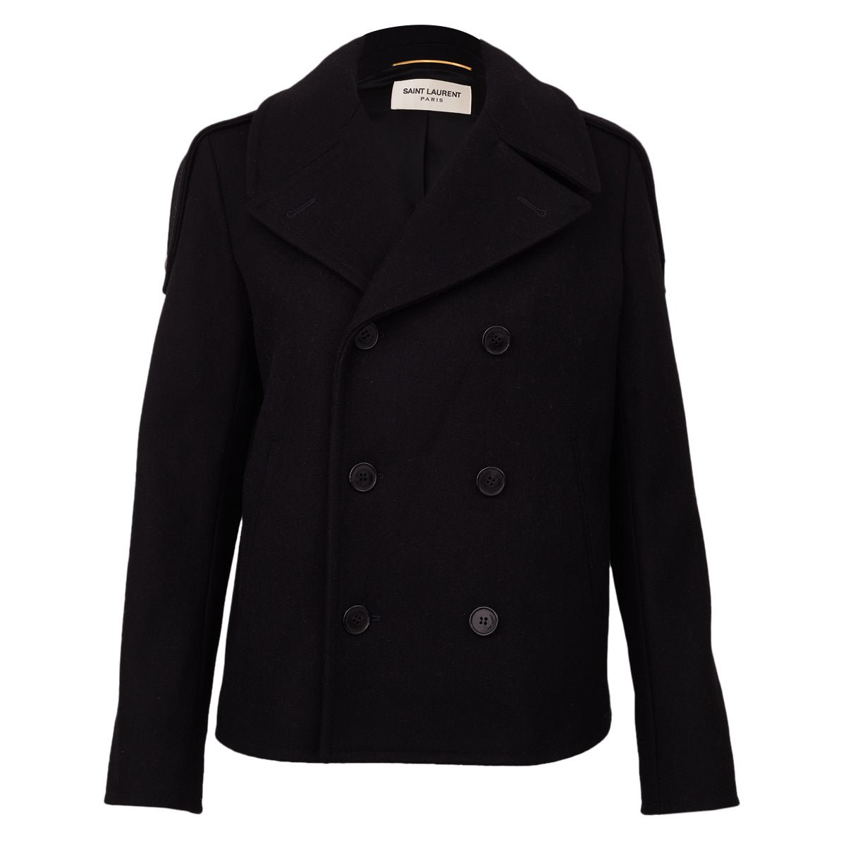 Casaco Saint Laurent Preto Tam P Br – Peguei Bode